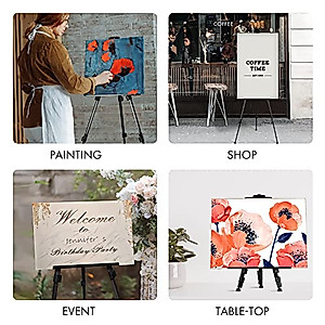 Artify 66 Inches Double Tier Easel Stand, Adjustable Height from 22-66”, Tripod for Painting and Display with a Carrying Bag, Pack, Black