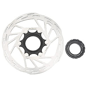 Disc Brake Rotor 140mm OD 44mm Hole Distance 6‑Bolt Central Lock Stainless Steel Bike Disc Brake Rotor, Mountain Bike Bicycle Rotors Modification Accessories