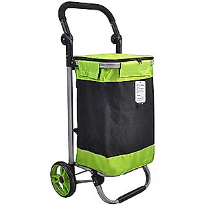 Shopping Trolley on Wheels Multi Function Shopping Cart 2-Wheel Collapsible Foldable Trolley Grocery Cart Shopper Luggage Cart Storage Hand Trucks,#1 ,