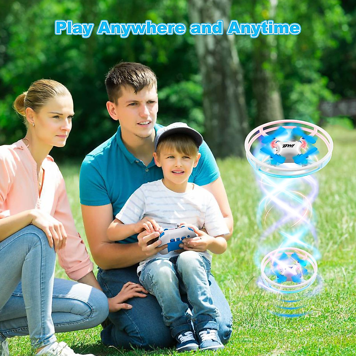 Mini Drone for Kids, 2.4Ghz Remote Control Drone, 360 ° Flips Auto Hovering Beginner UFO Drone, Headless Mode, One Key Return Small Quadcopter, Helicopter Drone Toy with LED Lights for Boys Girls Gift