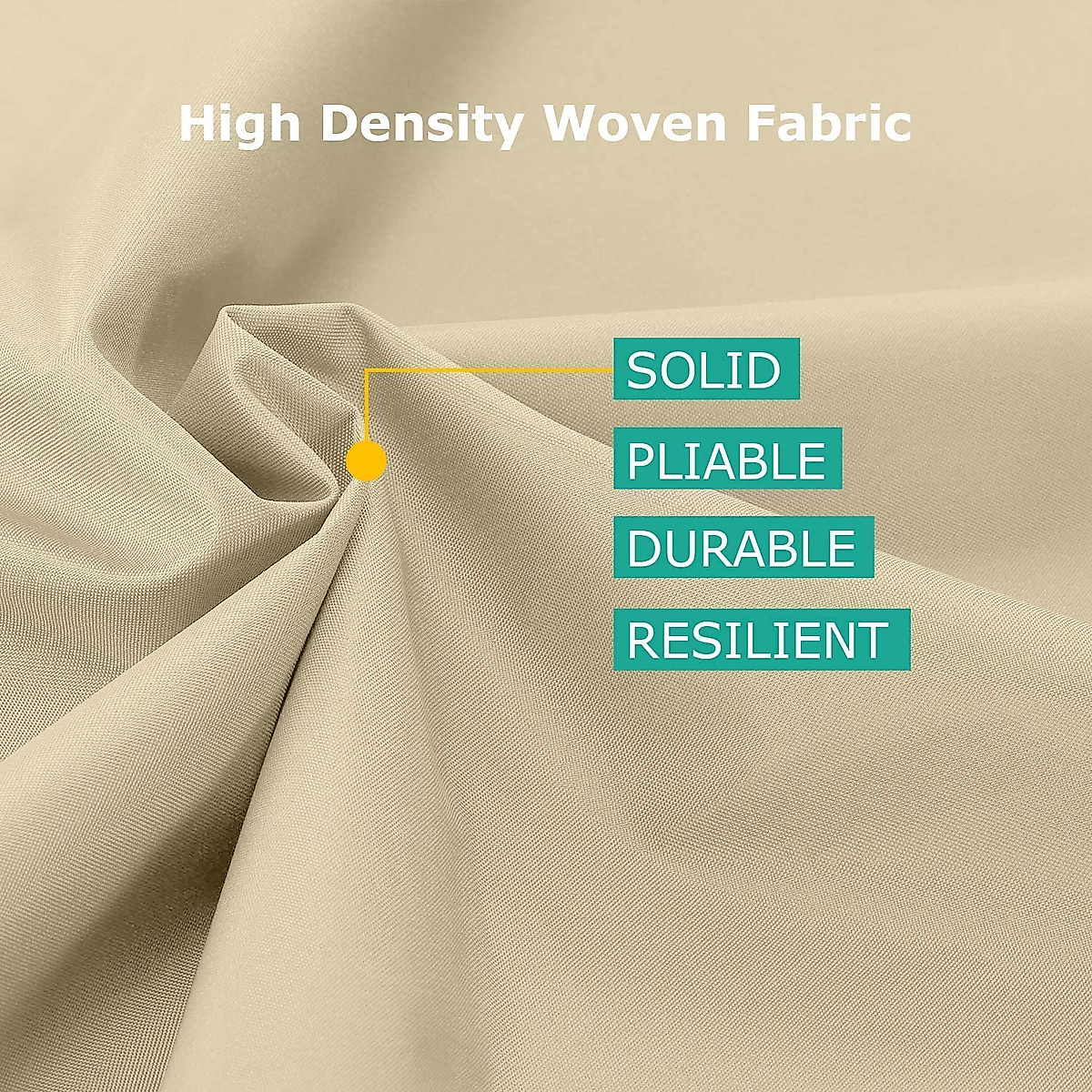 SunPatio Outdoor Furniture Set Cover Waterproof, Heavy Duty Rectangular Table and Chairs Cover for Patio Furniture, All Weather Protection Outside Sectional Cover, 76''L x 46''W x 30''H, Beige