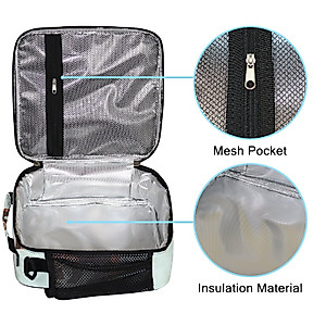 My Daily Red Panda Insulated Lunch Bag, Cute Cartoon Portable Lunch Box for Women Adults Reusable Cooler Tote with Shoulder Strap for Office