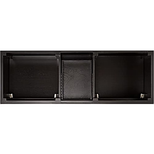 Signature Hardware 953349-60-UM-8 Elmdale 60" Free Standing Double Basin Vanity Set with Mahogany Cabinet, Wood Vanity Top, and Porcelain Undermount Sink - 8" Faucet Holes