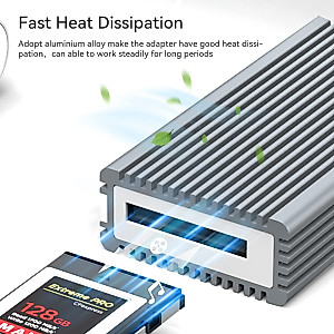 CFexpress Card Reader,MAIWO CFexpress Adapter with USB 3.1 Gen 2 10Gbps Interface,Support Windows/Mac/Linux/Android, for Professional Filmmakers, Photographers