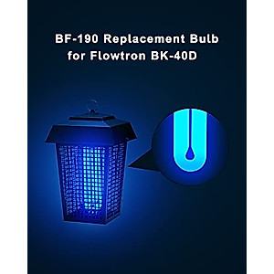 BF190 Replacement Bulb Compatible with Flowtron BK-40D Bug Zapper, 10 Inch FUL32T8/BL U Type Replacement Light Bulb for 32W Outdoor Electronic Insect Mosquito Killer, 2 Pack