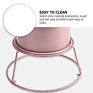 Luxshiny Bread Cooling Rack Alloy Round Chiffon Cake Cooling Rack Reusable Baking Cake Embryo Rack Cooling Bracket Kitchen Baking Accessories (Rose Gold)