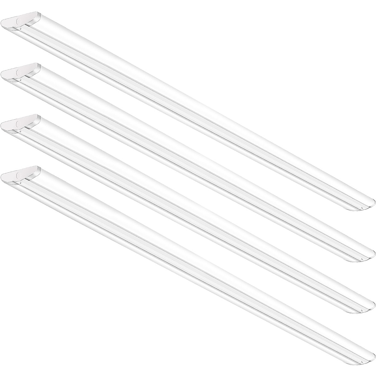 ANTLUX 8FT LED Shop Lights 110W [6-lamp T8 Fluorescent Equiv.], Compact 8 Foot Strip Lights, 12500LM, 6000K, Commercial Grade Flush Mount Ultra Slim LED Wraparound for Garage Office Warehouse, 4 Pack