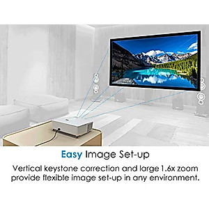 Optoma HD39DARBEE 1080p High Performance Home Theater Projector | Darbee Image Processor for Super Sharp Movies and Games | Bright 3500 Lumens | Large 1.6 Zoom and Vertical Keystone