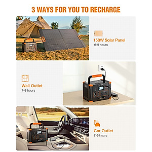 Portable Power Station 1000W (Peak 2000W), GRECELL 999Wh Solar Generator with 60W USB-C PD Output, 110V Pure Sine Wave AC Outlet Backup Lithium Battery for Outdoors Camping Travel Hunting Home