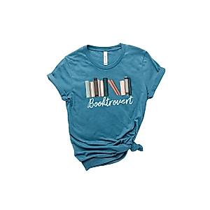 Booktrovert Shirt,Reader Gifts Shirt,Bookstagram Shirt,Book Lover Gift,Xmas Gift For Book Lover,Gift For Her,Teacher Tshirt, Librarian Shirt, Book Nerd Shirt,Library Lover