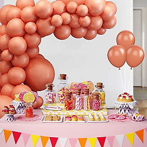 Orange Balloons, Retro Orange Garland Arch Kit, Round Shape Plain Party Balloons Pack, Orange Balloons Garland Kit for Kids Girls Birthday Wedding Baby Shower Festival Party Decorations