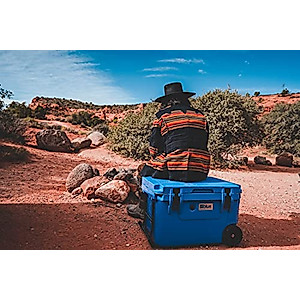 Blue Coolers Ice Vault – 60 Quart Roto-Molded Ice Cooler with Wheels | Large Ice Chest Holds Ice up to 10 Days | Charcoal Gray