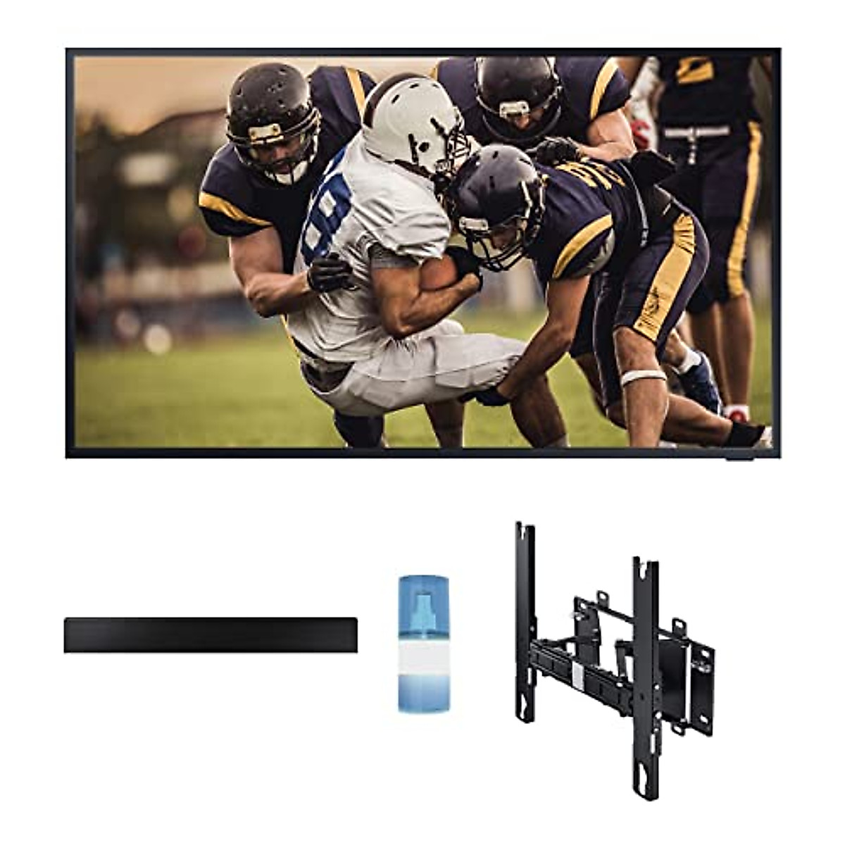 SAMSUNG QN75LST7TA Terrace 75" Outdoor QLED Smart TV with a HW-LST70T 3.0Ch Terrace Soundbar and WMN-4277TT Full Motion Wall Mount and Walts HDTV Screen Cleaner (2020)(Used)