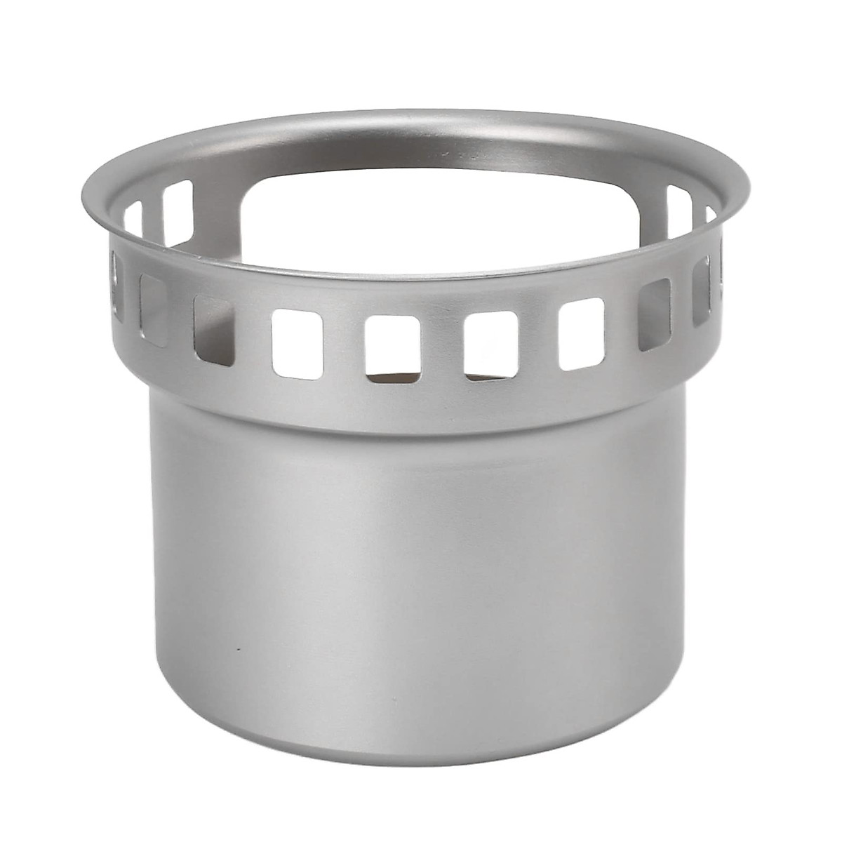 Alcohol Stove, Portable Aluminium Alloy Spirit Burner Easy to Hollow Bracket Sealing Ring with Storage Bag for Teapots(Grey)