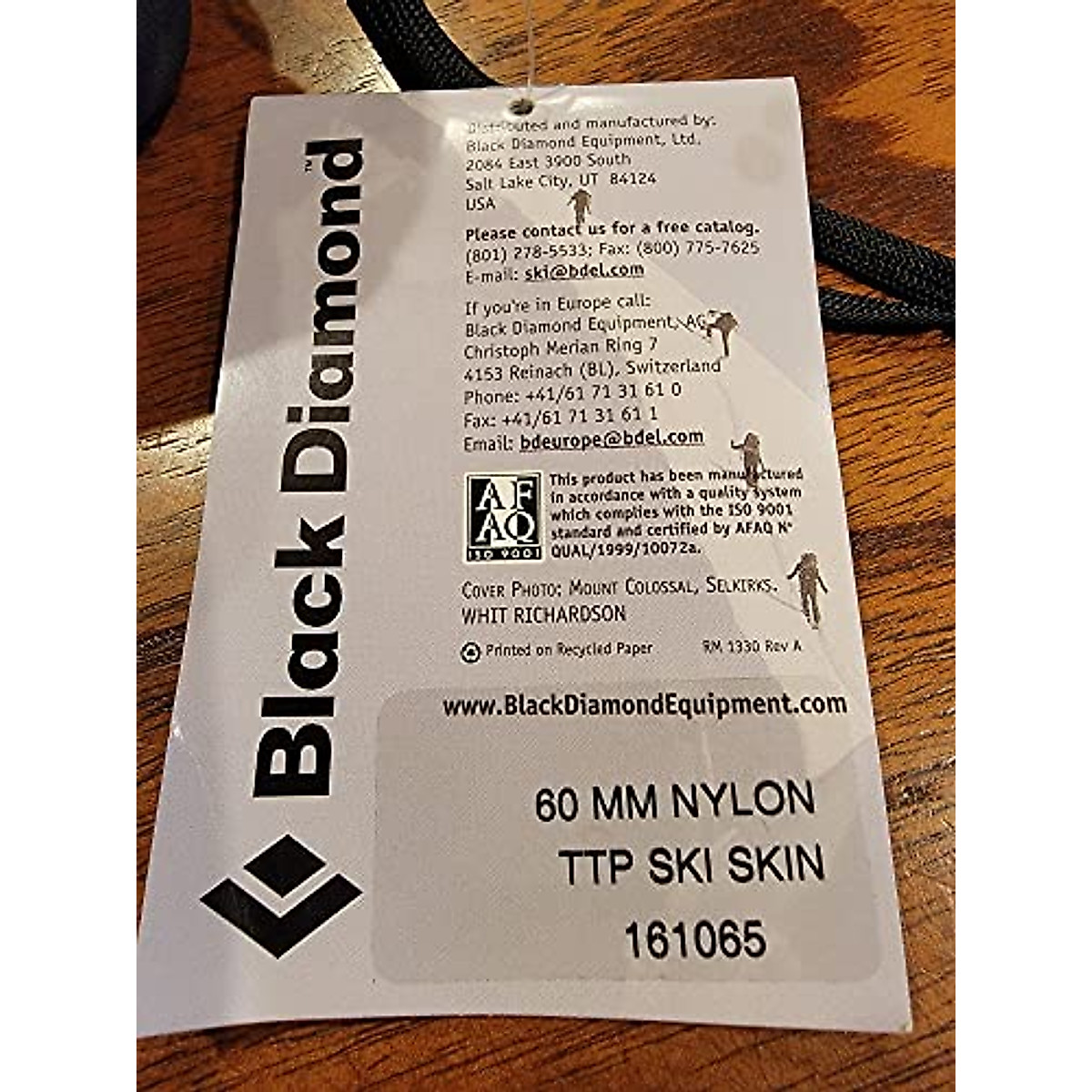 Black Diamond Equipment – Ascension Clipfix TTP Euro-Style Nylon Backcountry Climbing Ski Skins - 60mm - Black - 6cm x 210cm