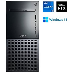 Dell XPS 8950 Desktop Computer - 12th Gen Intel Core i7-12700 up to 4.9 GHz CPU, 16GB DDR5 RAM, 512GB NVMe SSD, GeForce RTX 3060Ti 8GB GPU, Killer Wi-Fi 6, DVD Burner, Windows 11 Pro (Renewed)