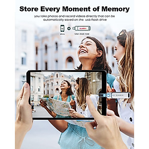 MFi Certified 128GB Photo Stick for iPhone Flash Drive,USB Memory Stick Thumb Drives High Speed USB Stick External Storage Compatible for iPhone/iPad/Android/PC