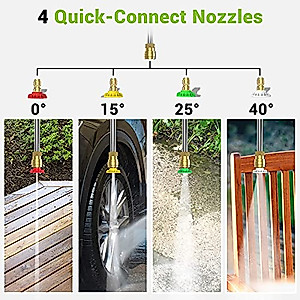 2150PSI Pressure Washer 2.6 GPM Powerful Electric Power Car Washer with Hose Reel, 4 Nozzles Foam Cannon, Soap Tank. Cannon for Cars, Homes, Driveways, Patios