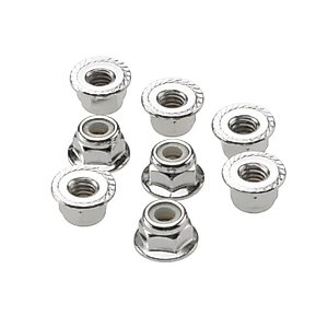 Traxxas 3647 Flanged NY Lock Nuts, 4mm, Set of 8