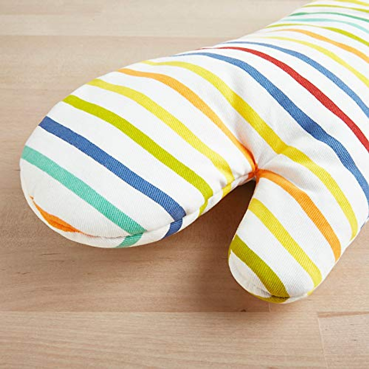 Fiesta Tropical Stripe Oven Mitt Set, 7"x13", Multicolor/Aqua/Yellow/Red/Blue, 2 Piece