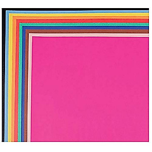 School Smart 1485739 Railroad Board, 4-ply Thickness, 22" x 28", Assorted Color (Pack of 25)