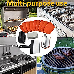 RTT Griddle Cleaning Kit for Blackstone 15 Pieces - Heavy Duty Grill Cleaner Kit with Grill Stone, Griddle Scraper, & Griddle Brush with Stainless Steel Handle - Easy to Use Flat Top Cleaning Kit