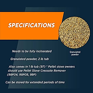 Rutland Creosote Remover, Fireplace, Wood Stove & Chimney Cleaner, 2 lb Tub