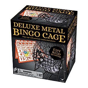 Deluxe Metal Bingo Cage Set for Adults, Families and Kids Ages 6 and up, by Spin Master