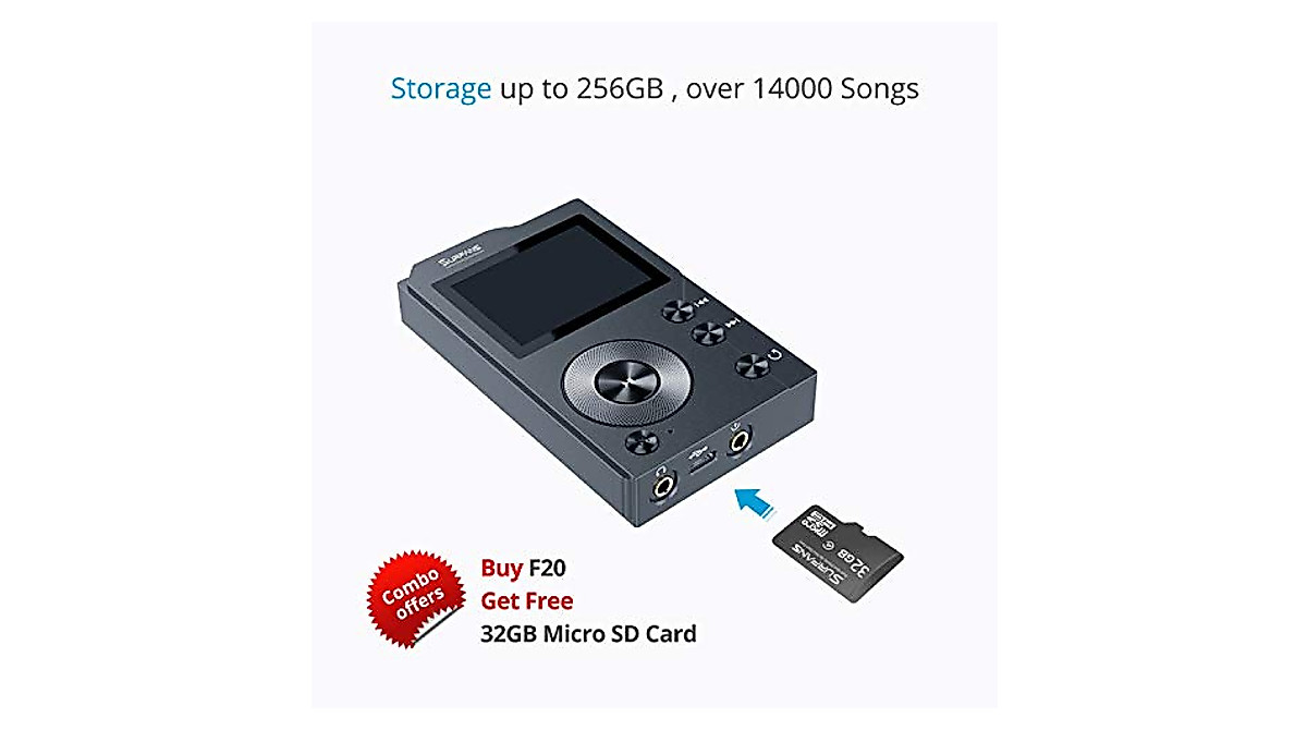 Surfans F20 HiFi MP3 Player - Lossless High-Res Audio & Bluetooth