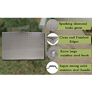 Blackstone Griddle Cover 36 inch, Fits 36” Blackstone Griddle Cover,Griddle Lid, Flat Top Grill Griddle Hard Cover, Griddle Accessories, Aluminum + SS304, Silver, Rust, Dust and Weather-Proof