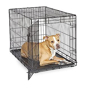 MidWest Homes for Pets Newly Enhanced Single & Double Door New World Dog Crate, Includes Leak-Proof Pan, Floor Protecting Feet, & New Patented Features