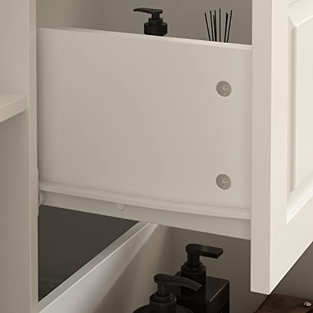 Homsee Modern Sideboard Kitchen Buffet Cabinet with 2 Glass Doors, 3 Drawers & 4 Storage Compartments, Wood Cupboard Console Table TV Stand for Living Room, White (47.2”W x 15.7”D x 33.8”H)