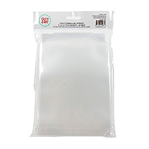 Avery Elle SS-5001 Stamp & Die Storage Pockets 50/Pkg Large 5 ½” x 7 3/8" , white/clear , Single Pack