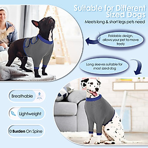 AOFITEE Dog Surgery Recovery Suit, Breathable Dog Front Recovery Sleeve Right Left Leg, Prevent Licking Dog Elbow Brace Protactor for Male Female Dogs, Dog Sleeves for Joint Pain Dog Cone Alternative