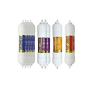 Filtertech 8EA Premium Replacement Water Filter 1 Year Set for : HD-320/W2-1000/W2-300/W2-300P/W2-310/W2-310L/W2-310P/W2-340/W2-340E/W2-340S - 1 micron