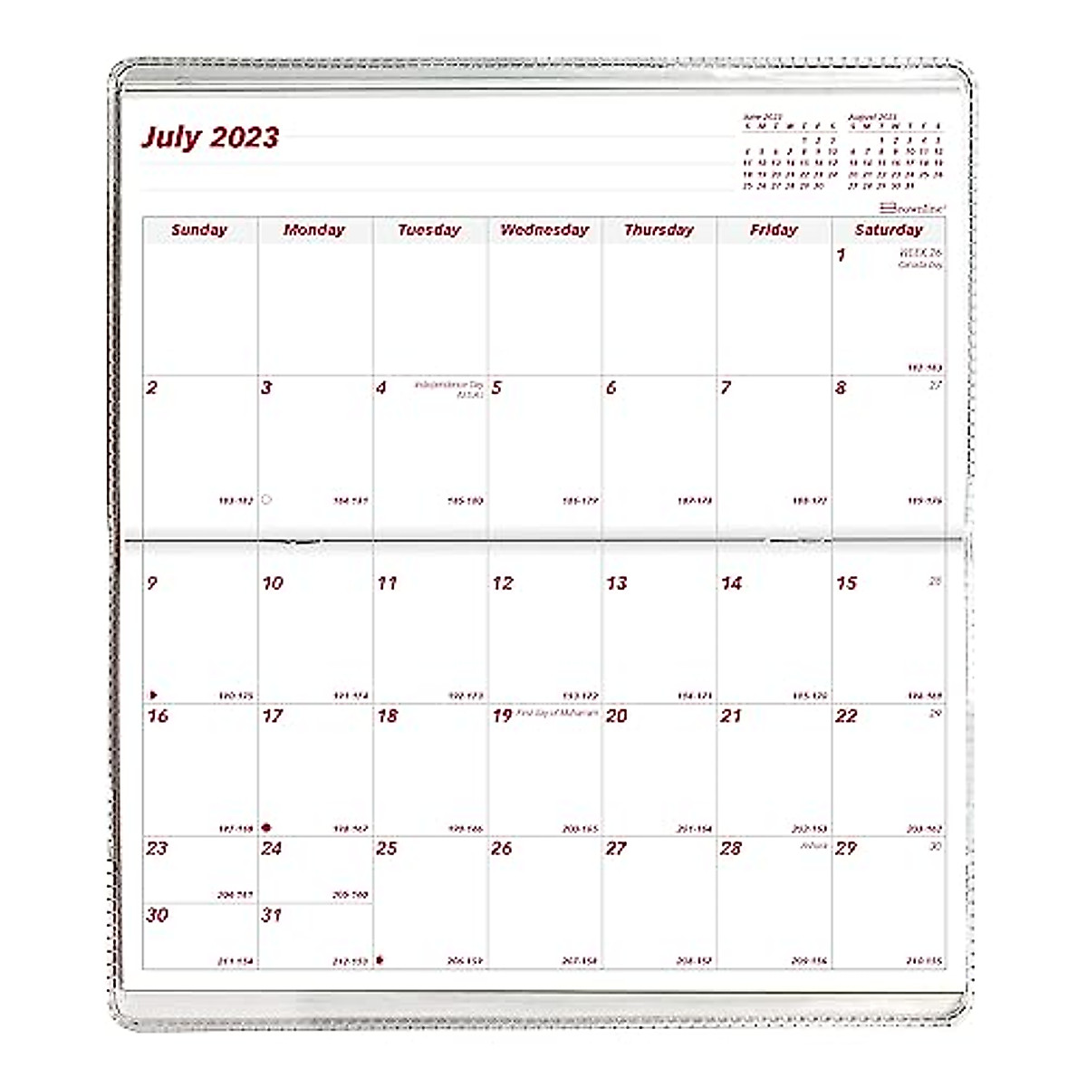 Blueline 2024 Essential Monthly Two-Year Pocket Planner, January 2024 to December 2025, Stitched Binding, 6.5" x 3.5", Assorted Designs (CA424.ASX-24)