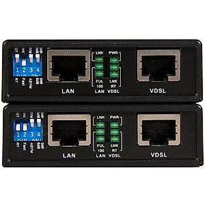 StarTech.com 10/100 VDSL2 Ethernet Extender Kit Over Single Pair Wire, Long Range Repeater, Replaced by VDSL-LAN-EXTENDER-1G