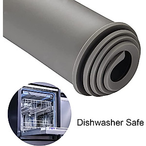 Marchul Dog Cat Food Mat, Waterproof Non-Slip Silicone Rubber Dog Bowl Mat with Raised Edges, Pet Feeding Mat Placemat ​Tray (14.4 * 10.6")