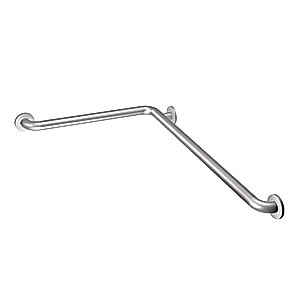 Moen 8996 Home Care 24-Inch x 48-Inch L-Shaped Grab Bar, Peened