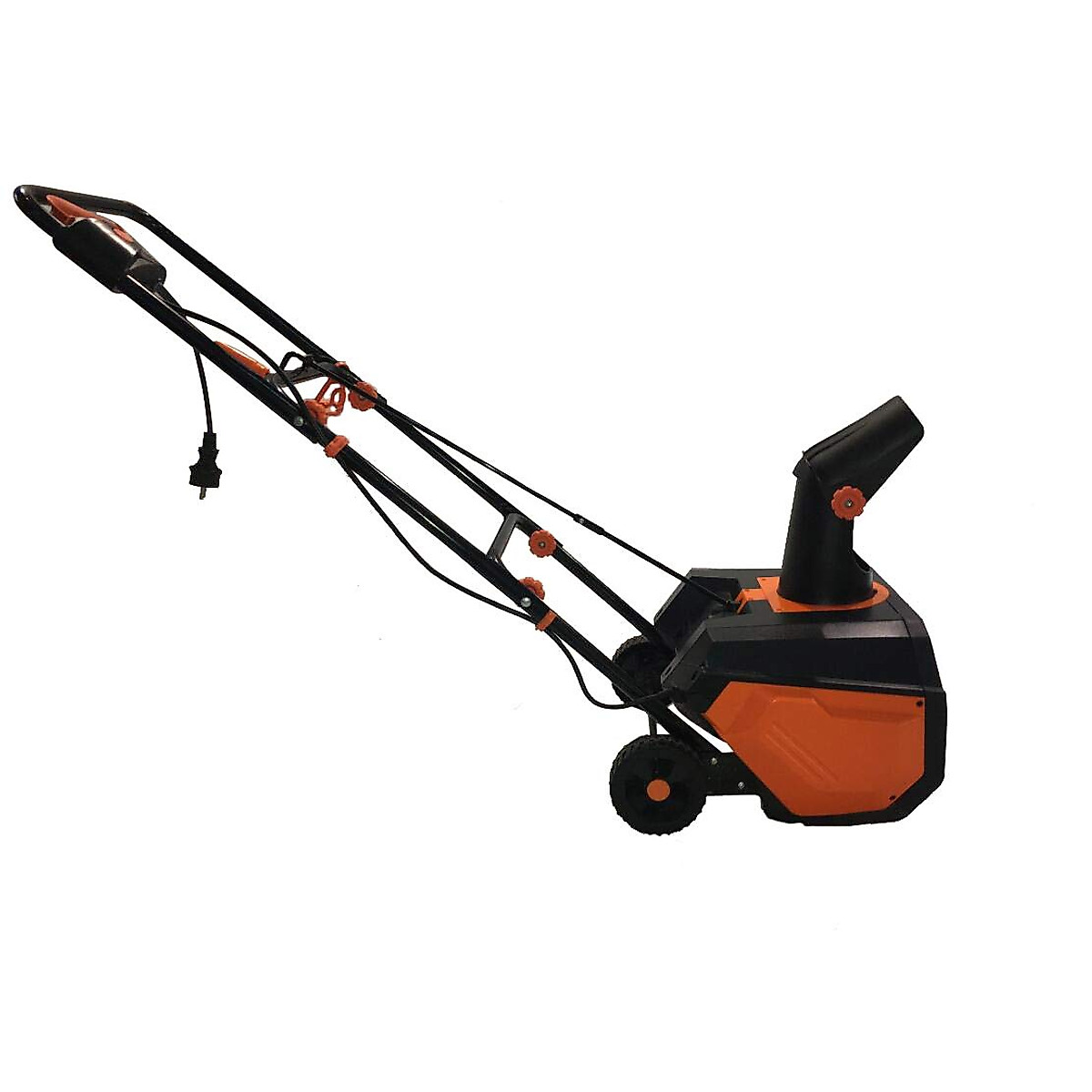 Kapoo Snow Thrower, 18 Inch Electric Snow Blower, 13 Amp, Steel Auger, 180° Rotatable Chute and Overload Protection, Black & Orange bb01