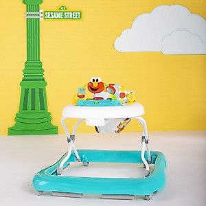 Bright Starts Sesame Street I Spot Elmo! Baby Activity Center & Walker - Easy-Fold Frame and 30+ Songs and Sounds by Elmo and Friends, 6-12 Months