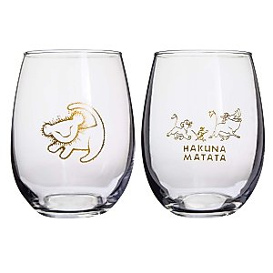 Disney Classics Collectible Stemmless Wine Glass Sets - 16 Ounces - Set of 2 (Lion King)