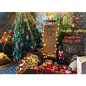 FAIRYTALE LIGHTING MAGIC TWINKLE, SOFT TWINKLE STRING LIGHTS 100 LED (WARM WHITE) 36 FT, Plug in, Connectable Waterproof Green Wire, Christmas Tree Decorations Indoor Outdoor Patio Yard Garden Wedding