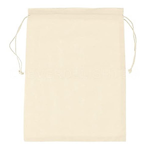 CleverDelights Cotton Bags - 12" x 16" - 10 Pack - Premium Muslin Drawstring Bag
