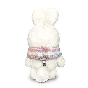 Booto Character Cute Shy Bunny Plush Stuffed Animal Toy Figure Doll, Medium, White