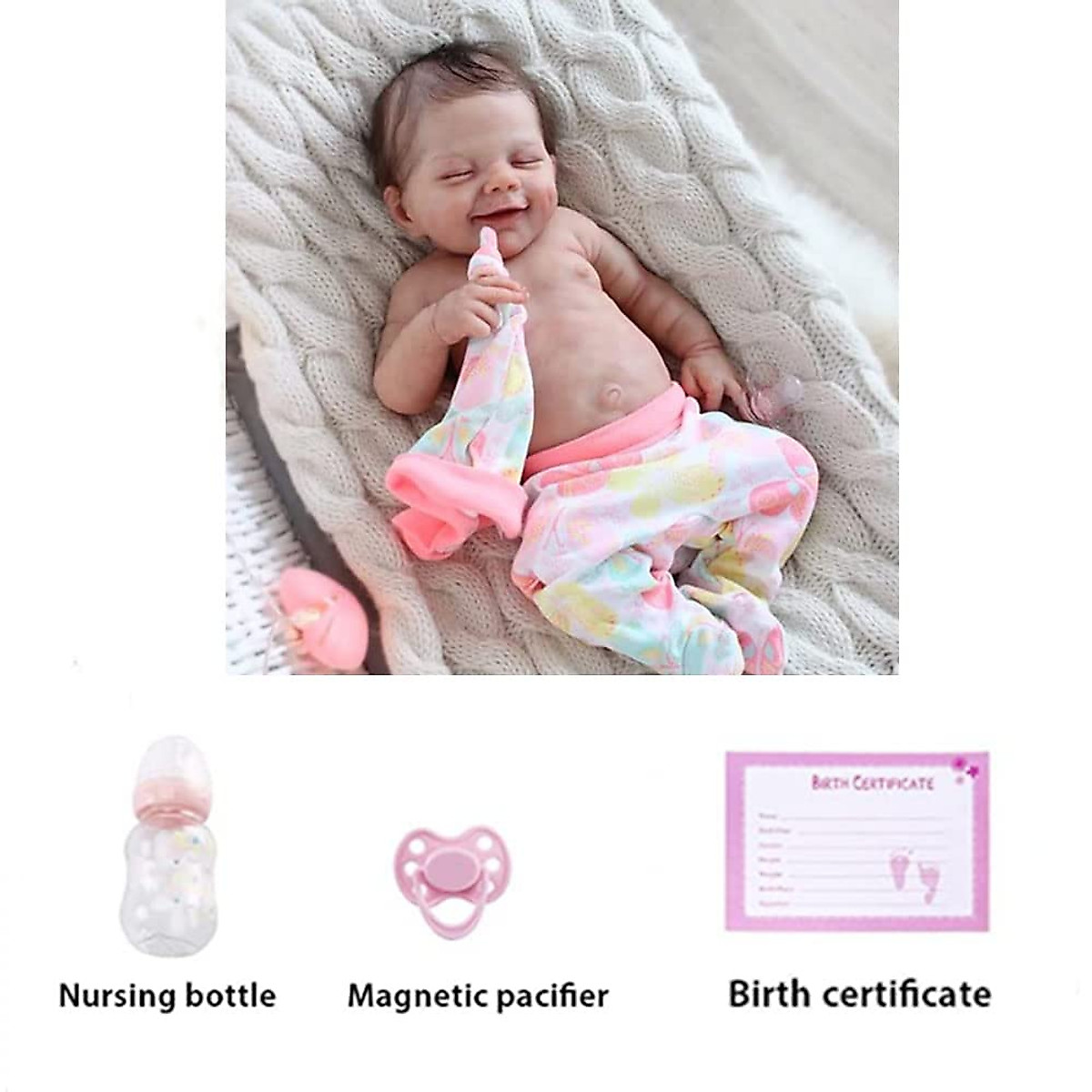 Xiashrk Reborn Baby Dolls Girl, 18 inches Realistic Baby Doll with Soft Silicone Vinyl Full Body, Lifelike Newborn Cute Baby Dolls for 3+ Year Old Girls, Reborn Sleeping Doll Gift Set