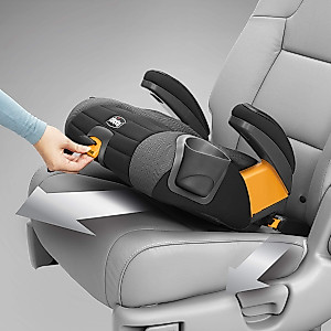 Chicco GoFit® Plus Backless Booster Car Seat with Latch Attachment and Quick-Release Latch Removal for Travel, Portable Car Booster Seat for Children 40-110 lbs. | Stream/Blue