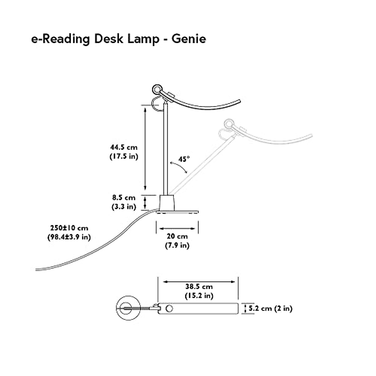 BenQ Blue Genie LED Desk Eye-Caring Table Lamp: Auto-Dimming, CRI>95, 13 Color Temperatures, 35” Wide Illumination, for Bedroom/Living Room/Reading/Crafting/Home Office