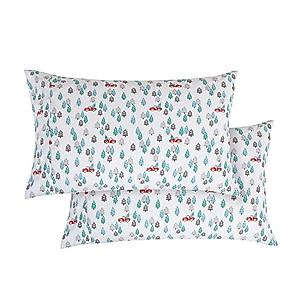 Elegant Comfort Luxury Soft Bed Sheets Holiday Pattern 1500 Premium Hotel Quality Microfiber - Softness Wrinkle and Fade Resistant (4-Piece) Bedding Set, Twin XL, Pickup Tree