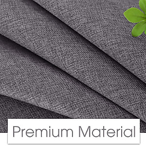 Joywell Recliner Narrow Linen Armrest Covers for Living Room Anti-Slip Sofa Arm Protector for Dogs, Cats, Pets Armchair Slipcover for Couch with 4 Pockets for TV Remote Control, Phone, Set of 2, Gray